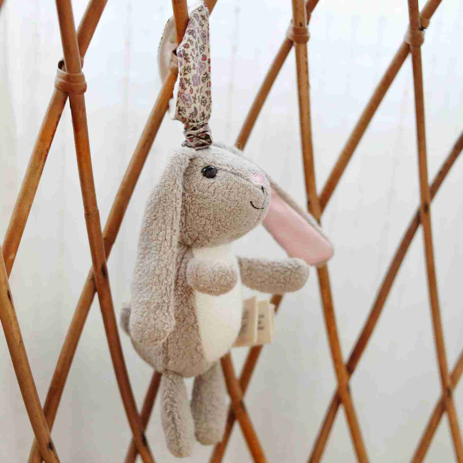 Cute Bunny Pram Toy that will Vibrate & Rattle - 100% Organic Cotton ...